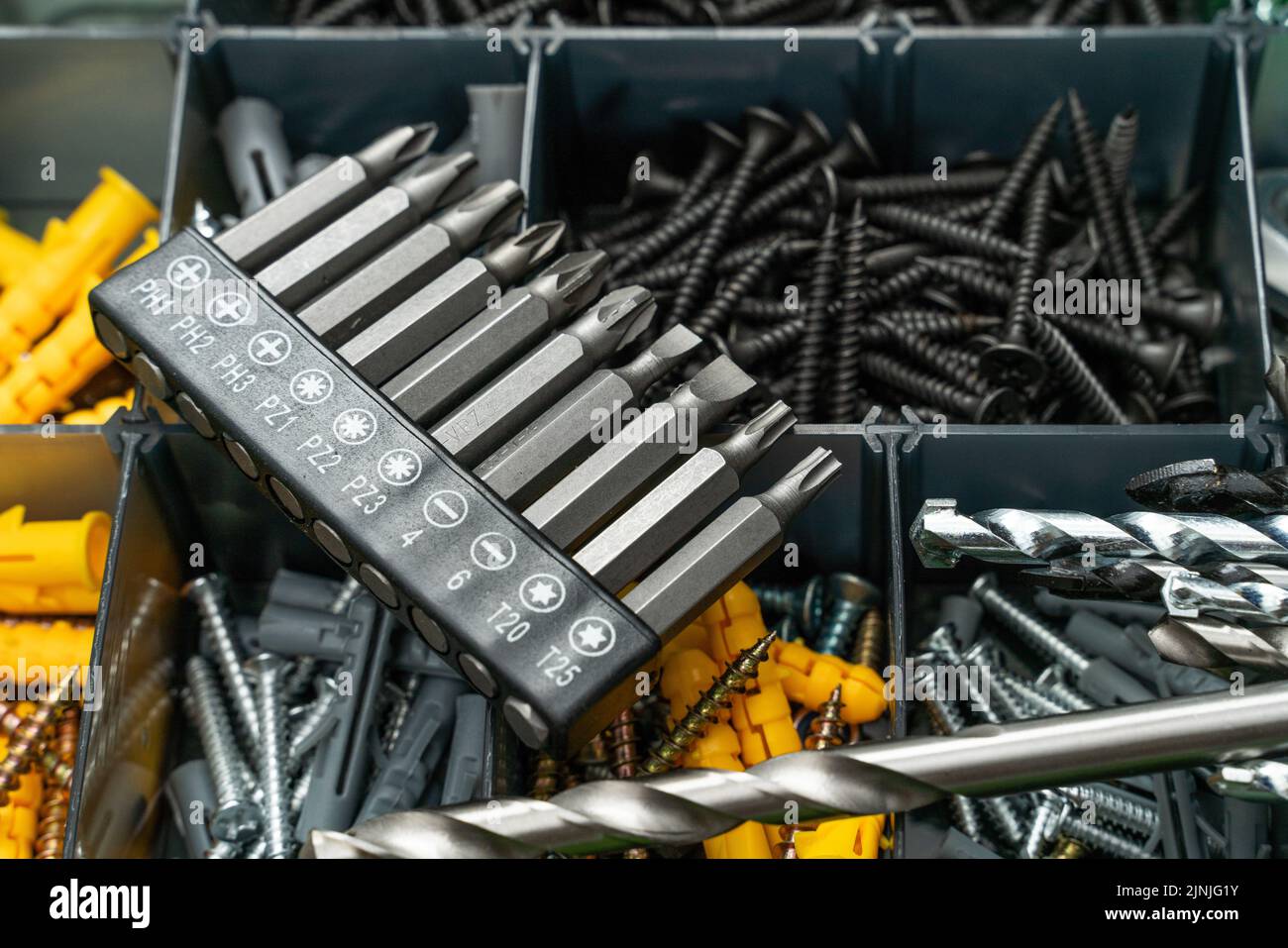 An iron screwdriver kit, tools Stock Photo - Alamy