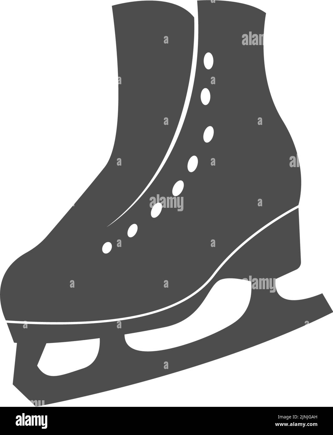Ice skates logo Black and White Stock Photos & Images - Alamy