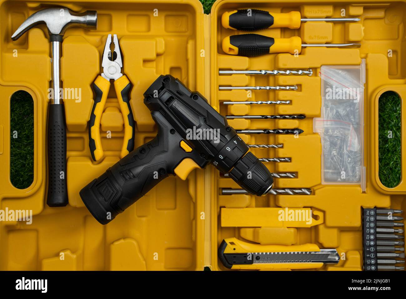 An iron screwdriver kit, tools Stock Photo - Alamy