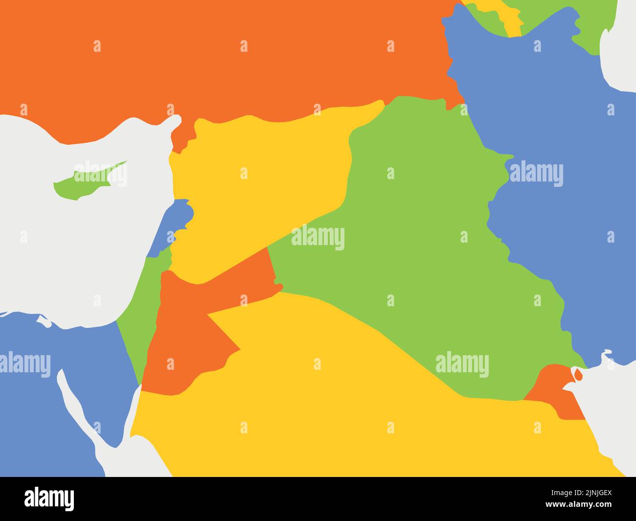 Political map of Middle East Stock Vector Image & Art - Alamy