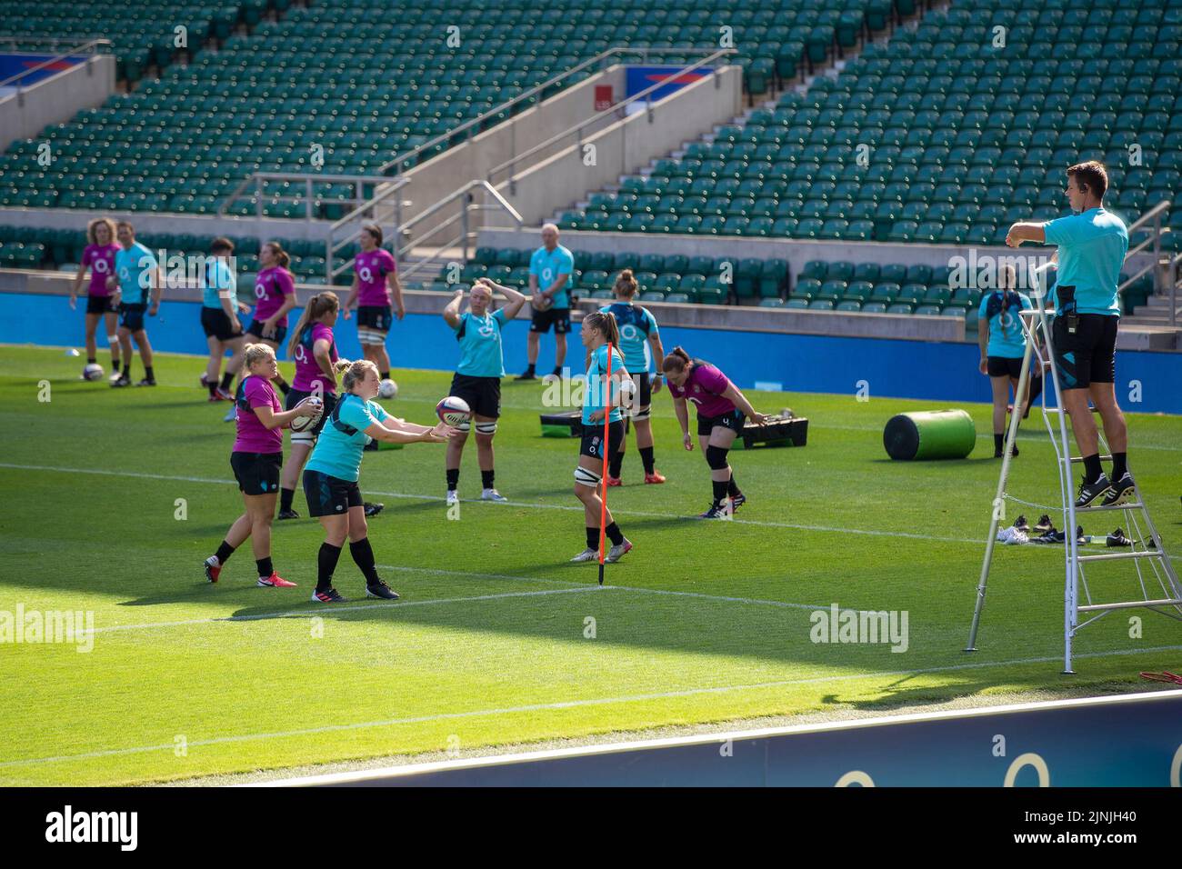 England Rugby’s “Red Roses” host an open training at Twickenham Stadium ...