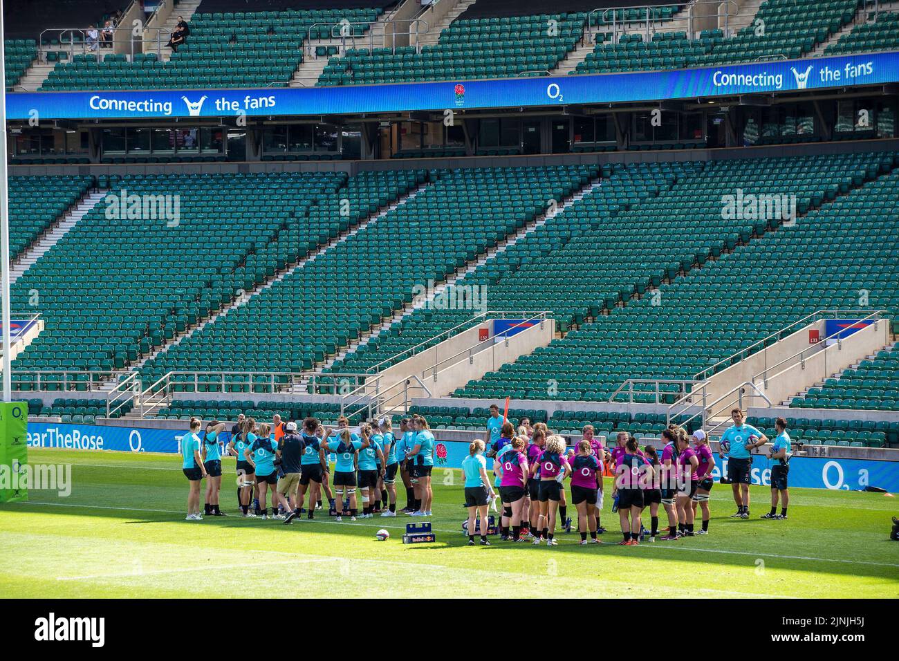 England Rugby’s “Red Roses” host an open training at Twickenham Stadium ...