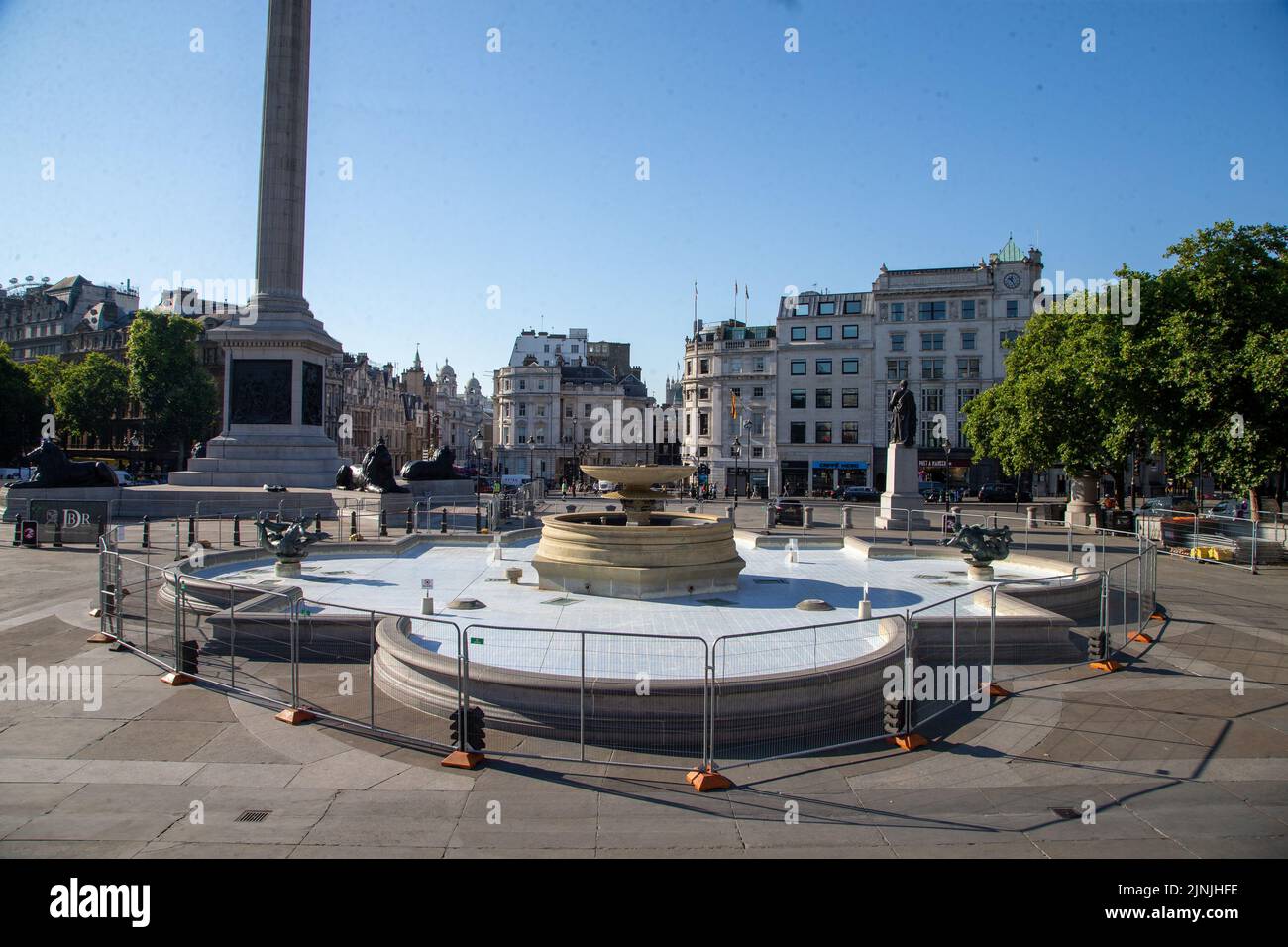 London, England, UK. 12th Aug, 2022. Fountain without water is seen in ...