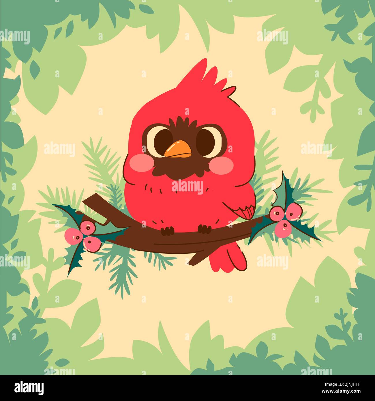 Hand drawn cardinal bird illustration Vector illustration Stock Vector ...