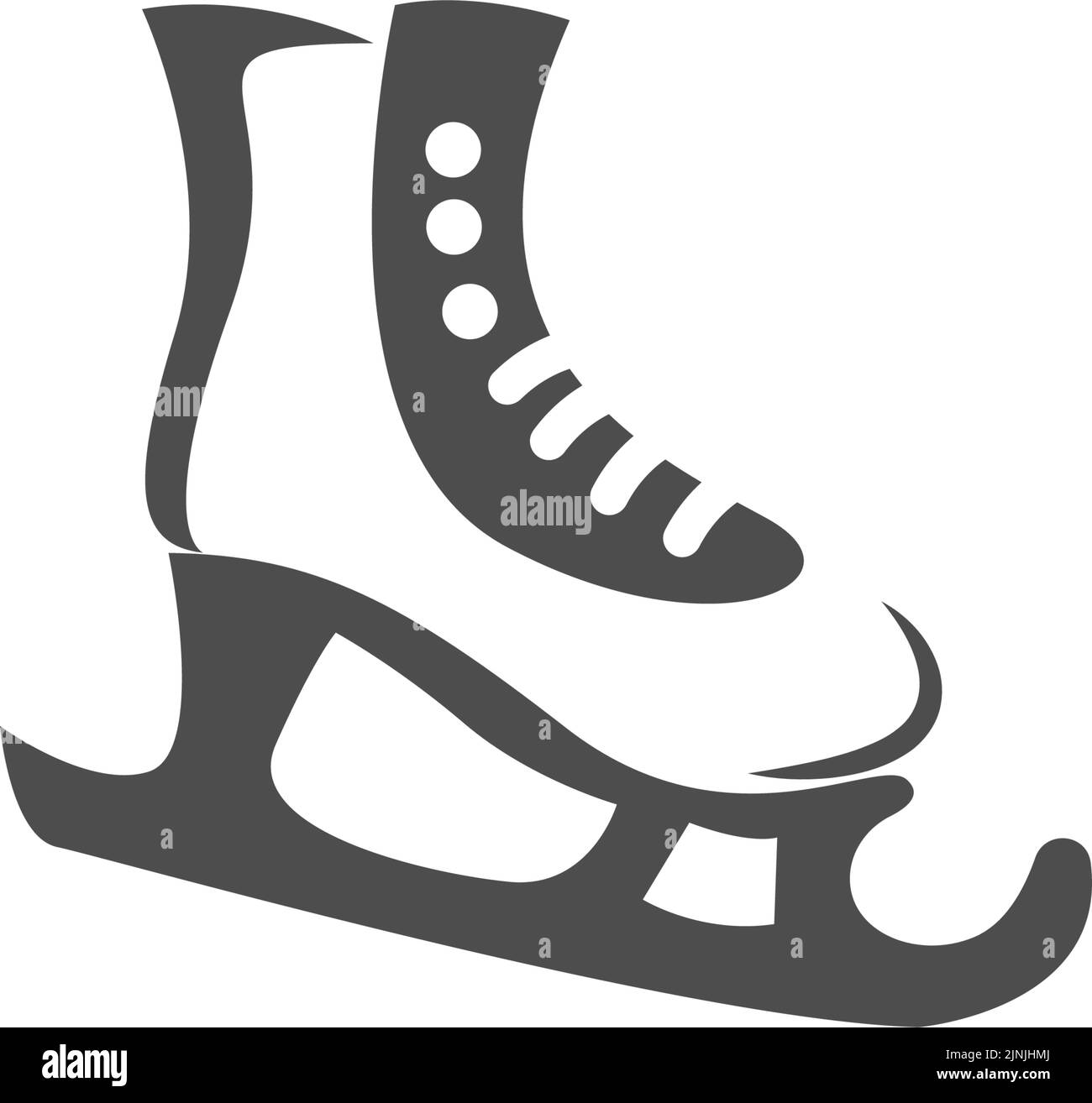 Ice skate shoes icon logo illustration template Stock Vector Image ...