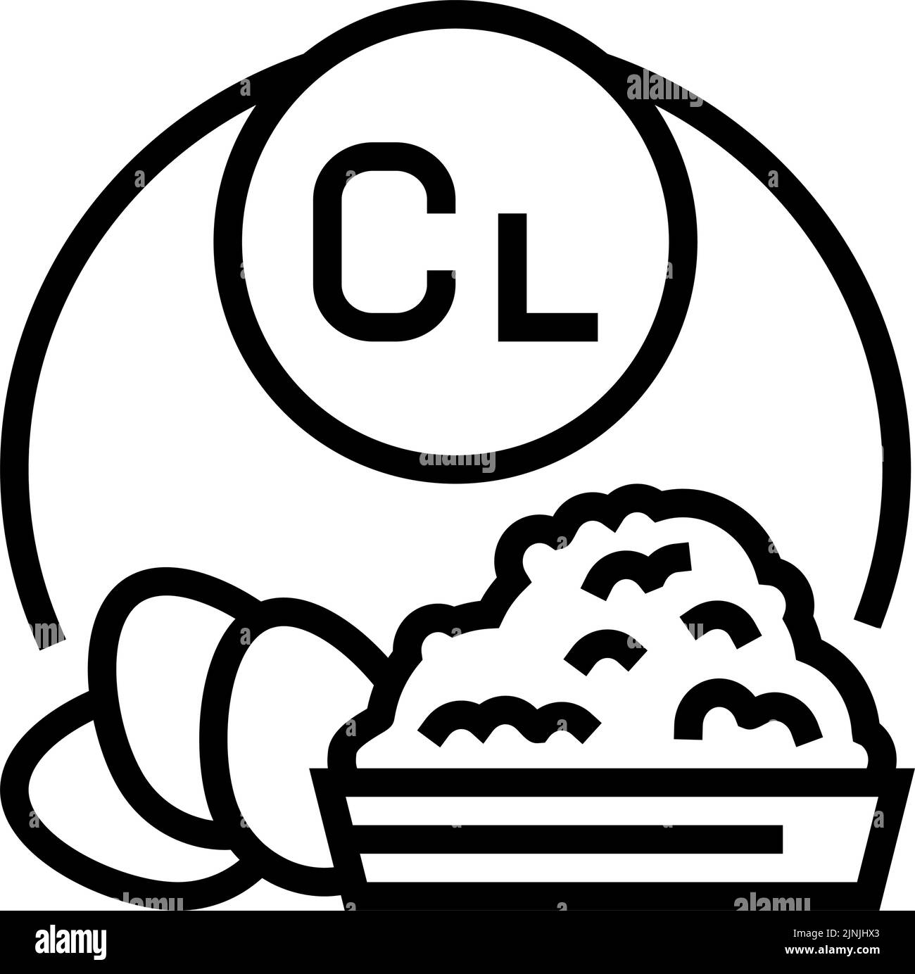cl vitamin line icon vector illustration Stock Vector Image & Art - Alamy
