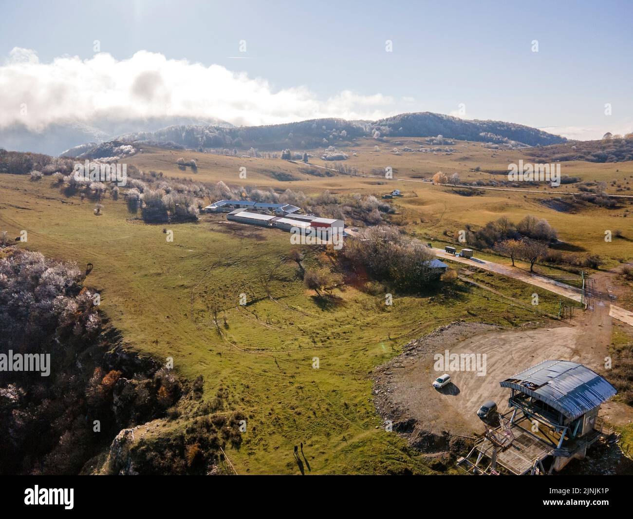 Amazing Aerial Autumn Landscape of Balkan Mountains and Vratsata pass ...
