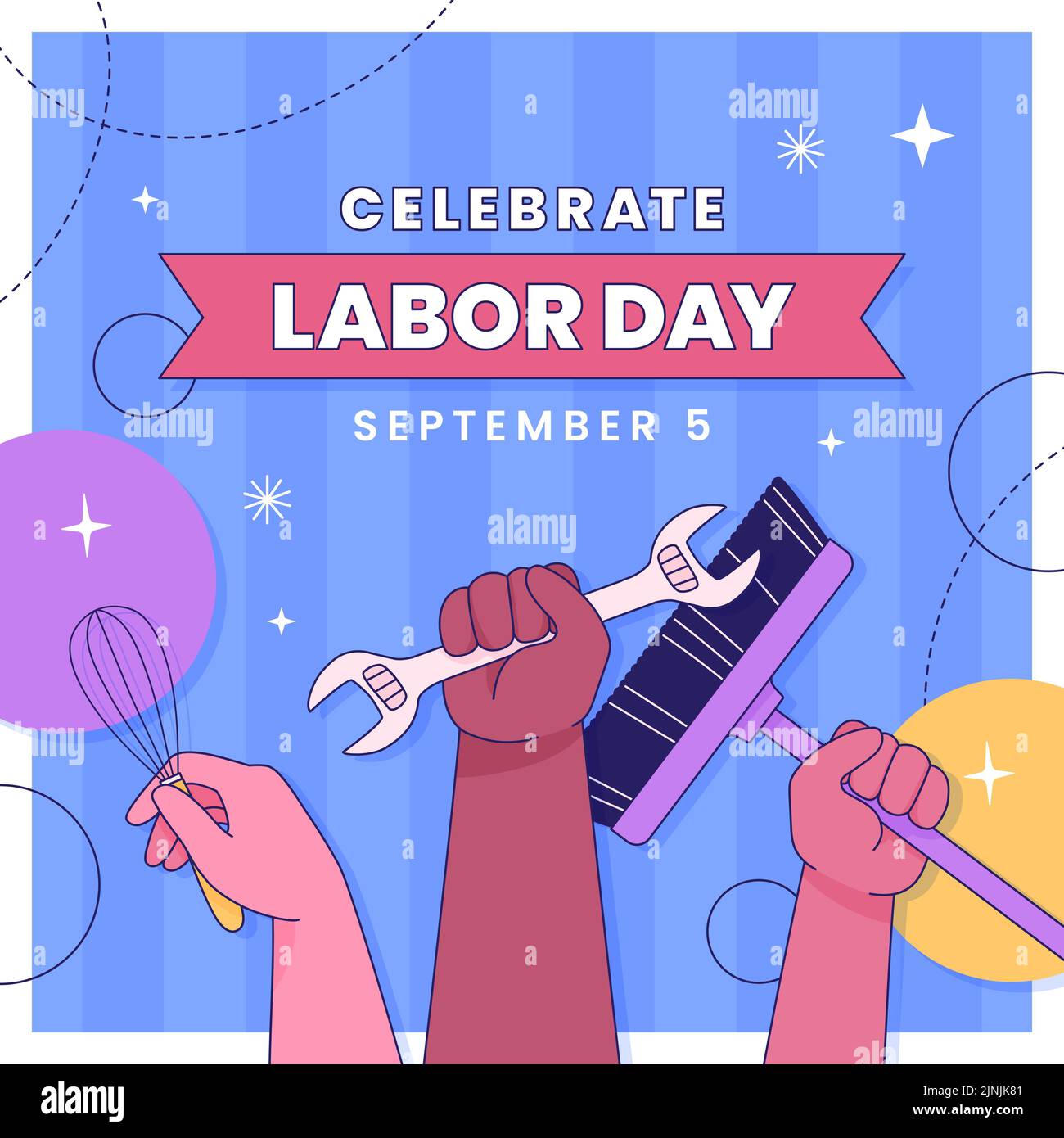 Hand drawn illustration for labor day celebration Vector illustration ...
