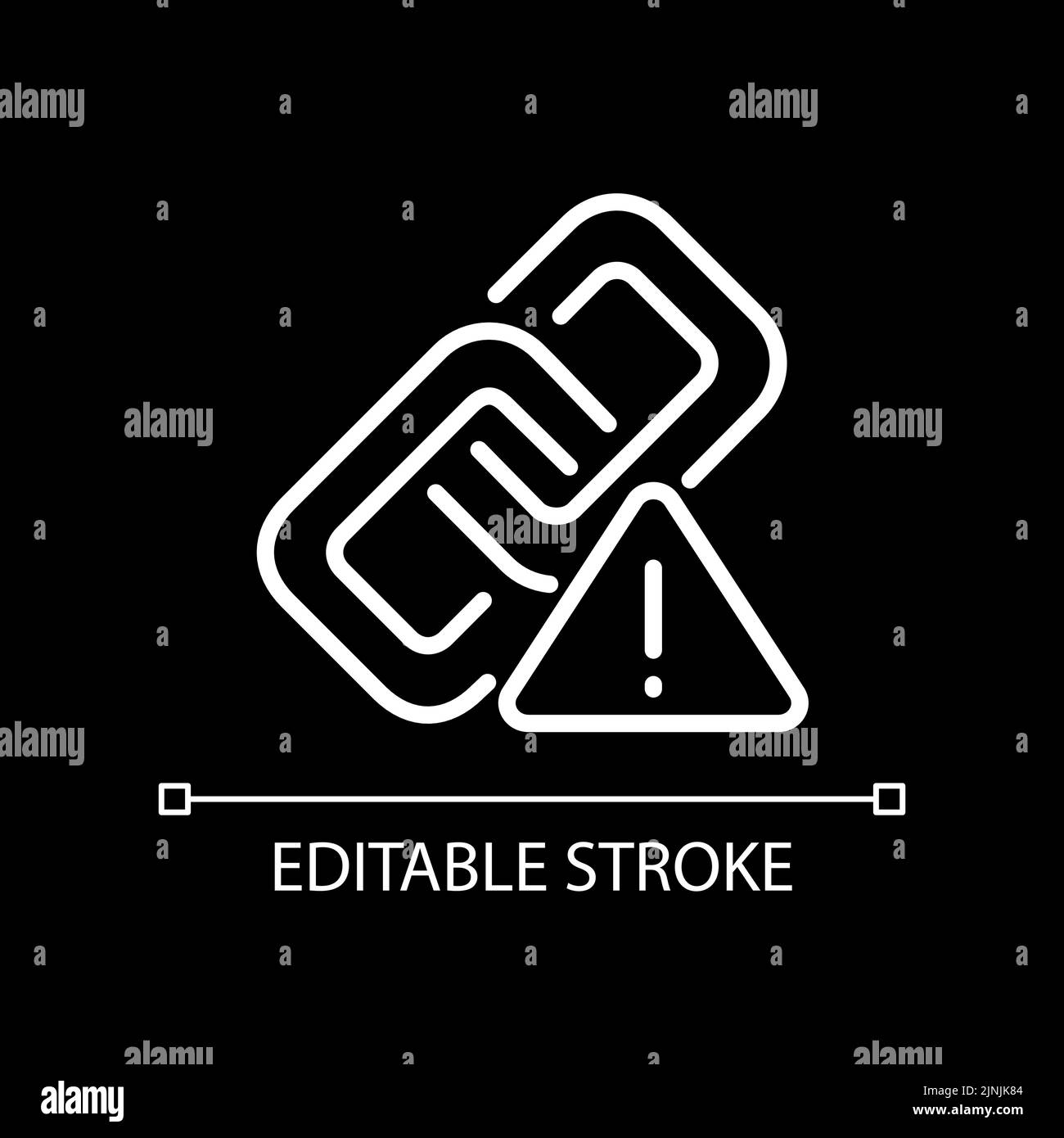 Wrong link white linear icon for dark theme Stock Vector Image & Art ...