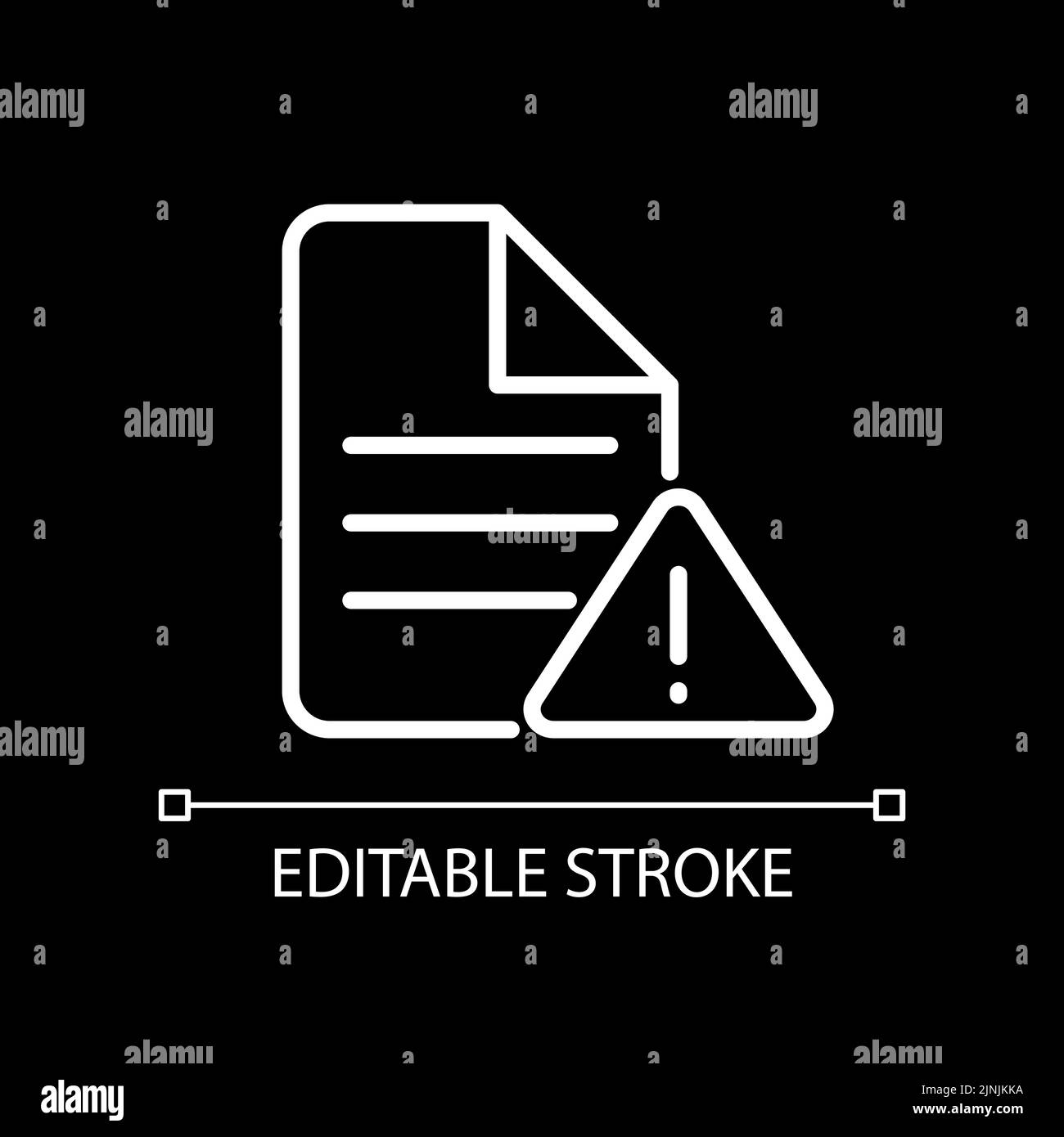 File error white linear icon for dark theme Stock Vector Image & Art ...