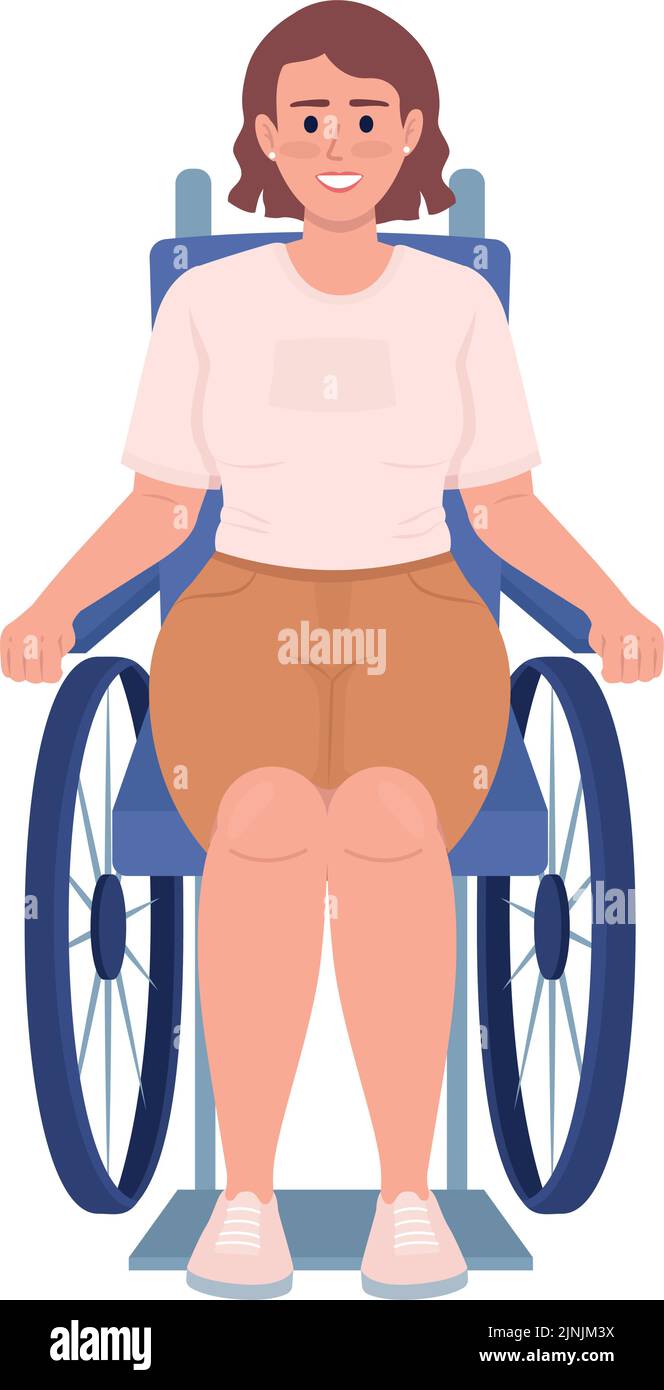 Wheelchair smiling caucasian Stock Vector Images - Alamy
