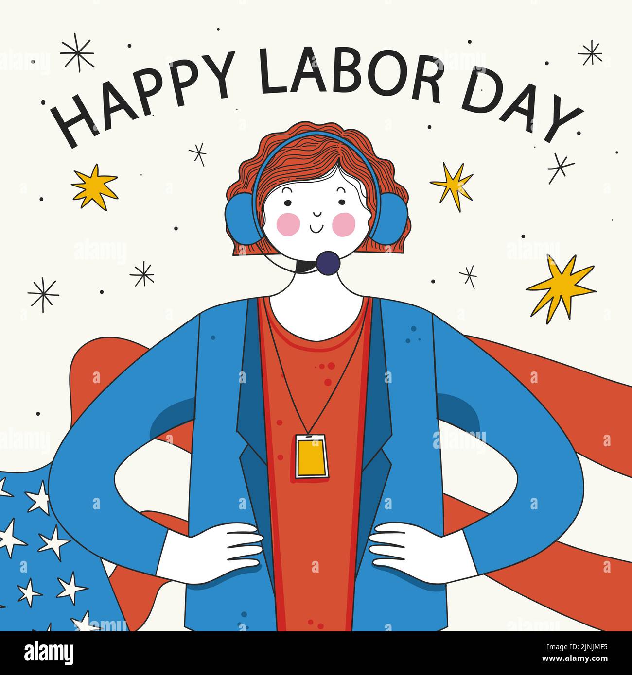 Hand drawn illustration for labor day celebration Vector illustration ...