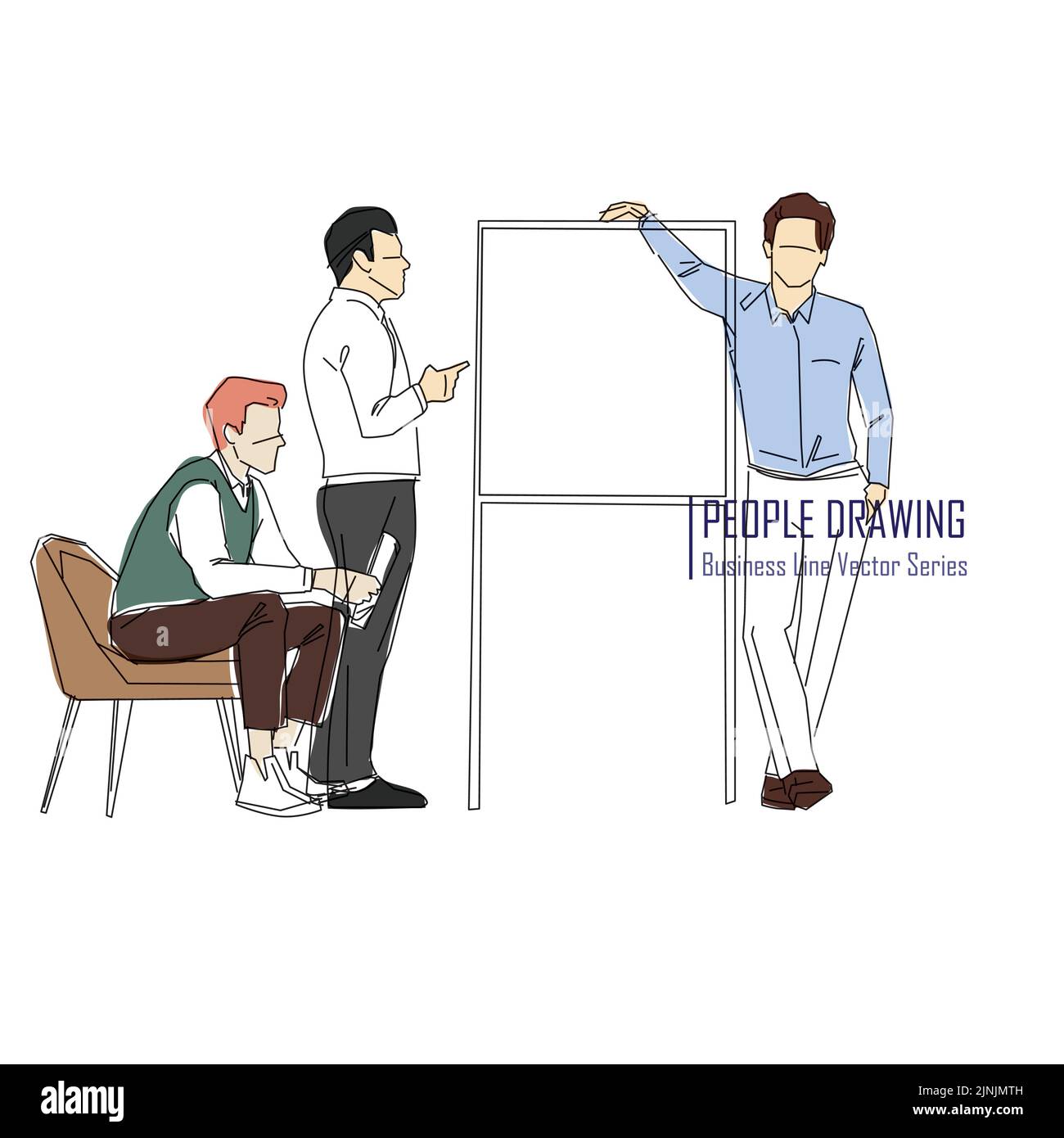 Business multinational People. Vector illustration of various races ...