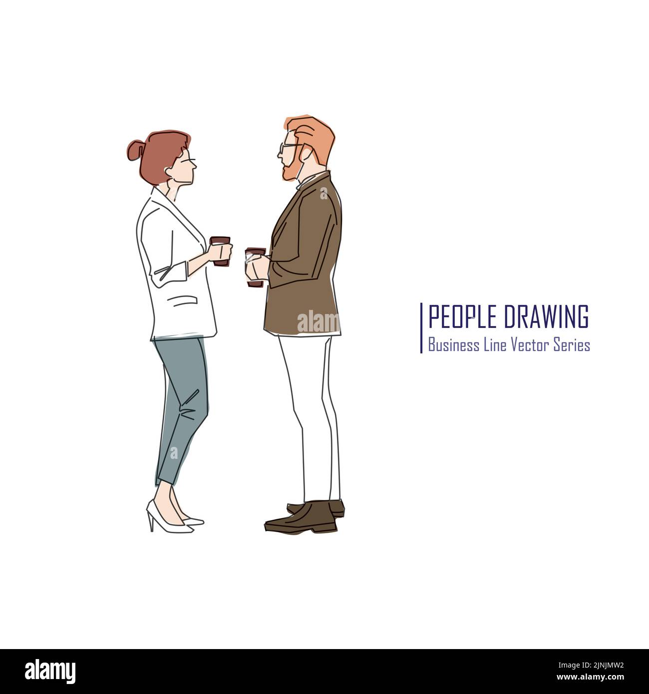 Business multinational People. Vector illustration of various races ...