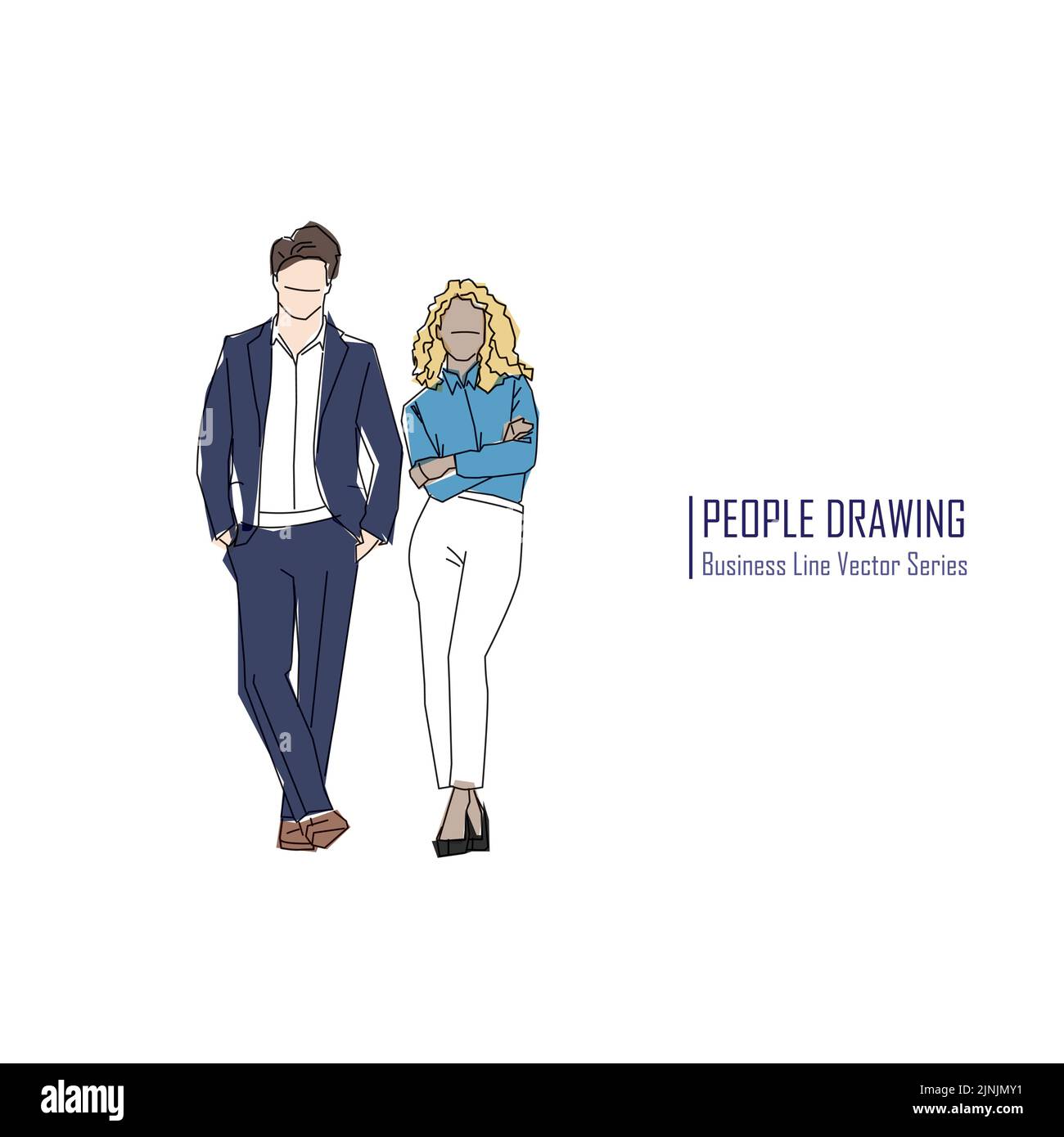 Business multinational People. Vector illustration of various races ...