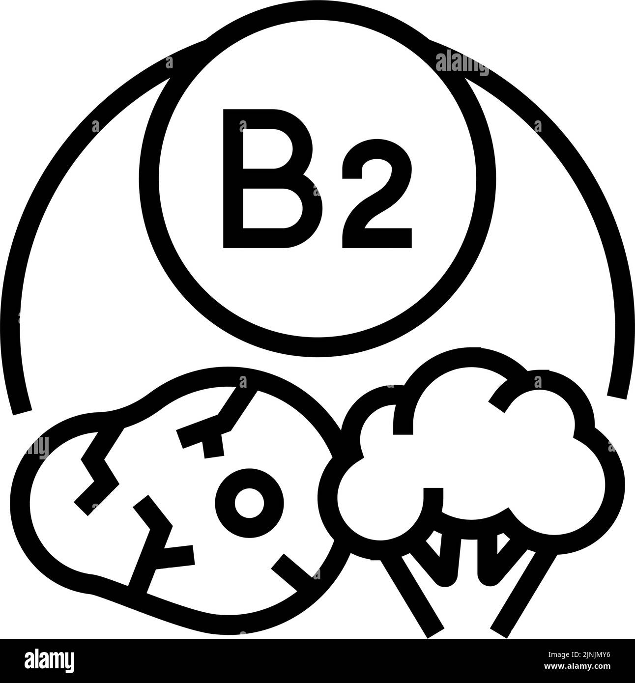 b2 vitamin line icon vector illustration Stock Vector Image & Art - Alamy