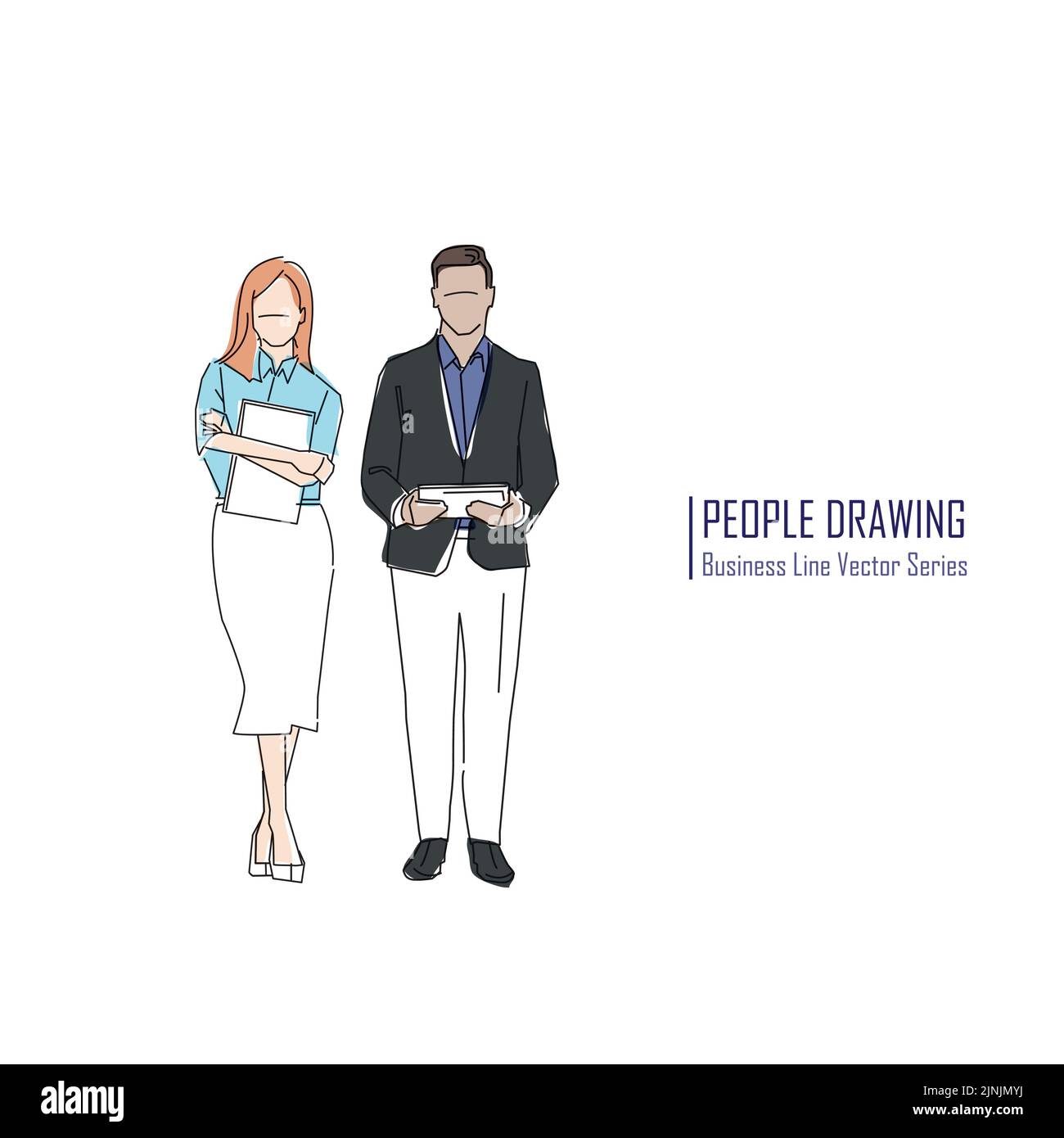 Business multinational People. Vector illustration of various races ...