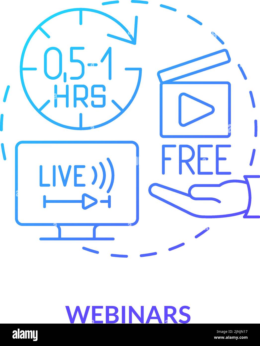 Webinars blue gradient concept icon Stock Vector Image & Art - Alamy