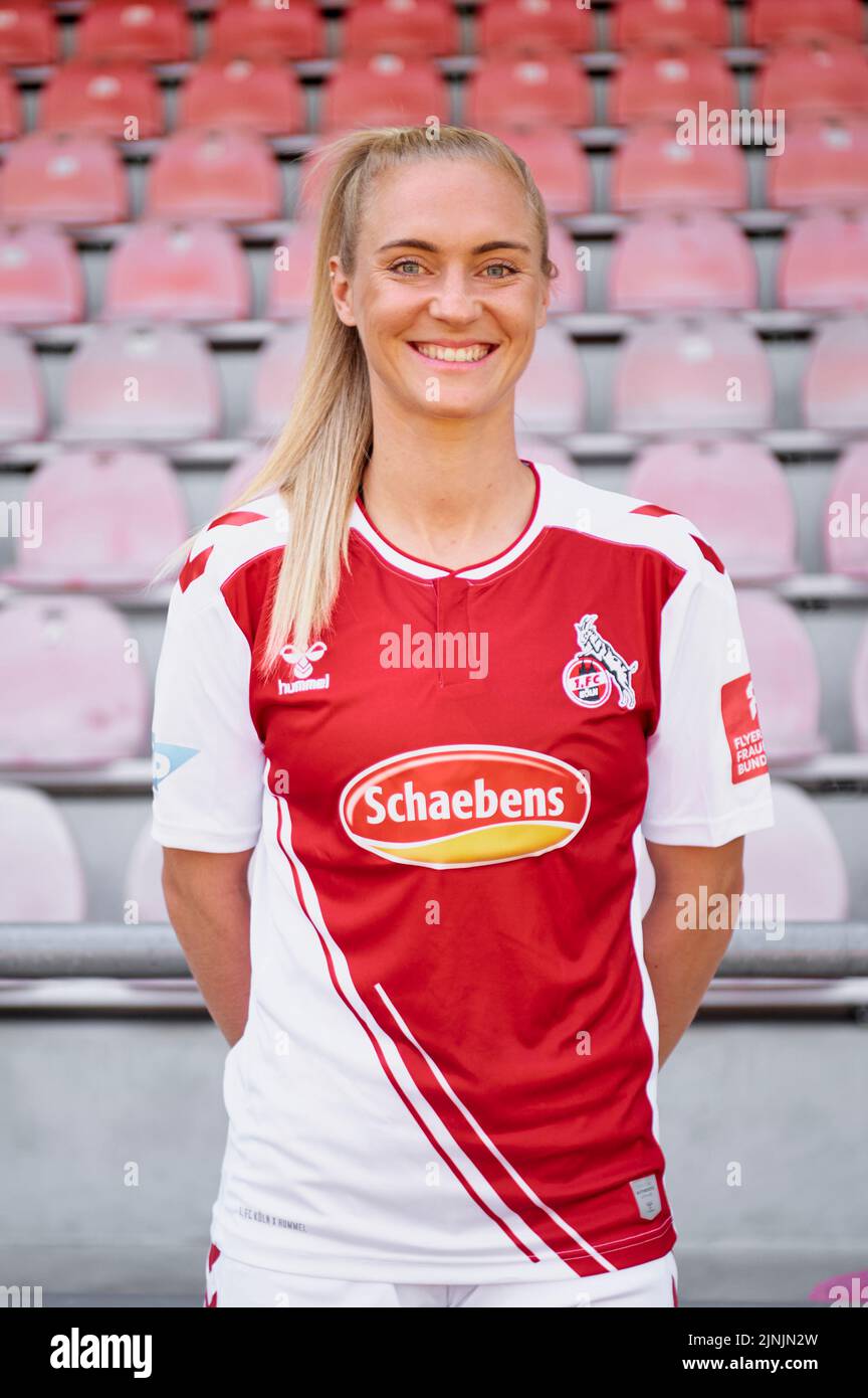 KOELN, GERMANY - AUGUST 9, 2022: Sarah Puntigam. Pre season team ...