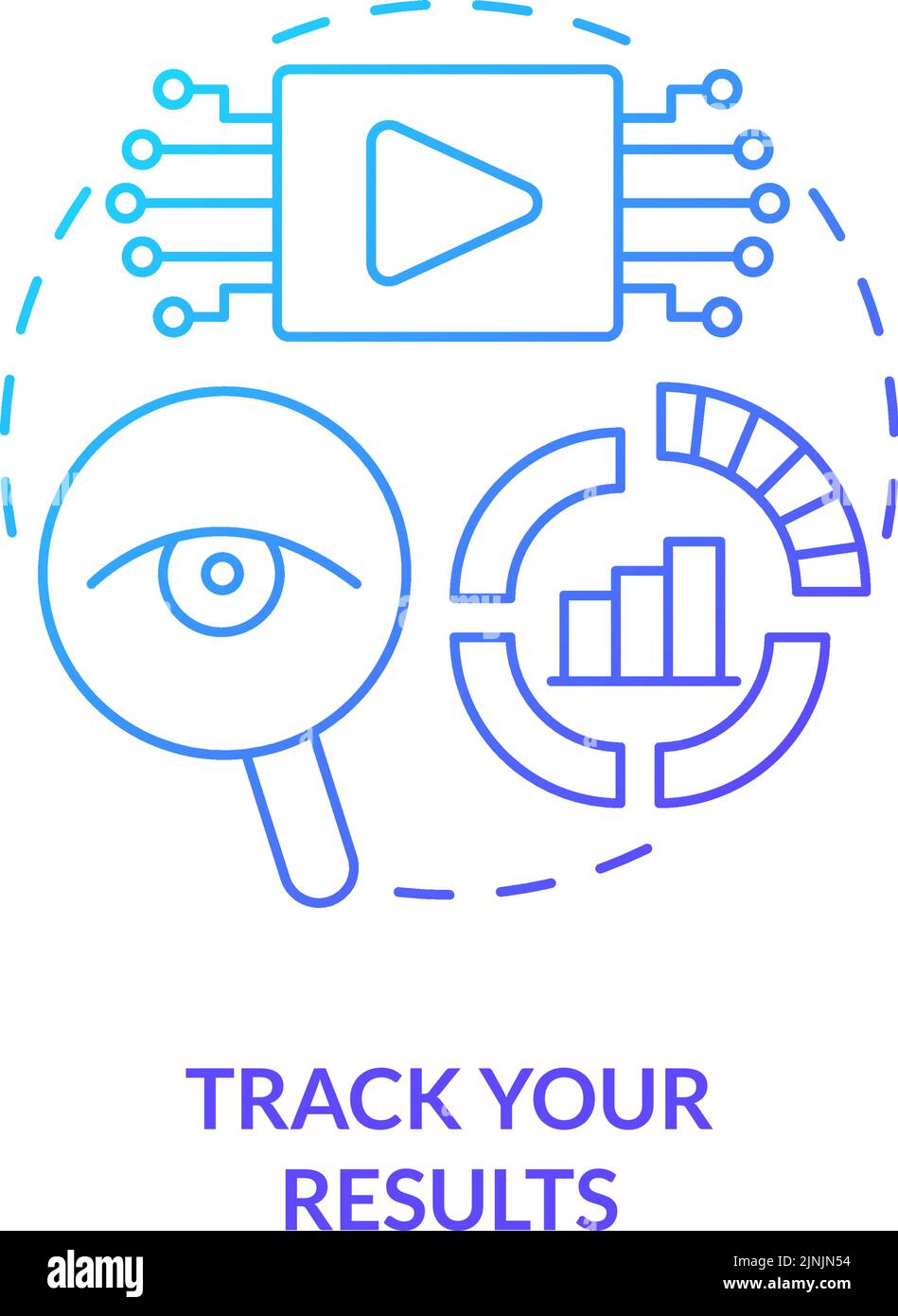 Track your results blue gradient concept icon Stock Vector Image & Art ...