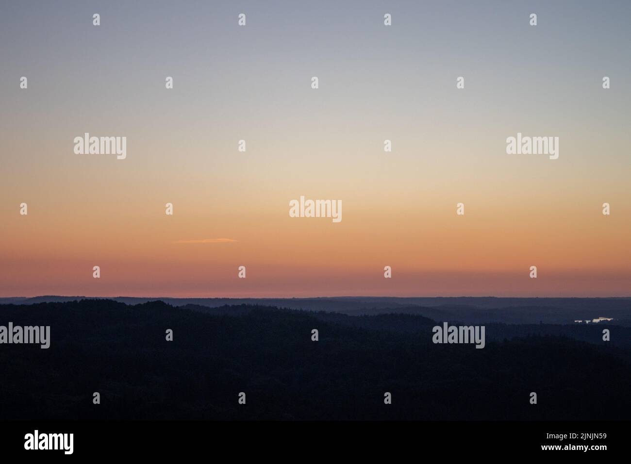 Sky colors after sunset. Calm Nature. Beautiful colors at the horizon ...