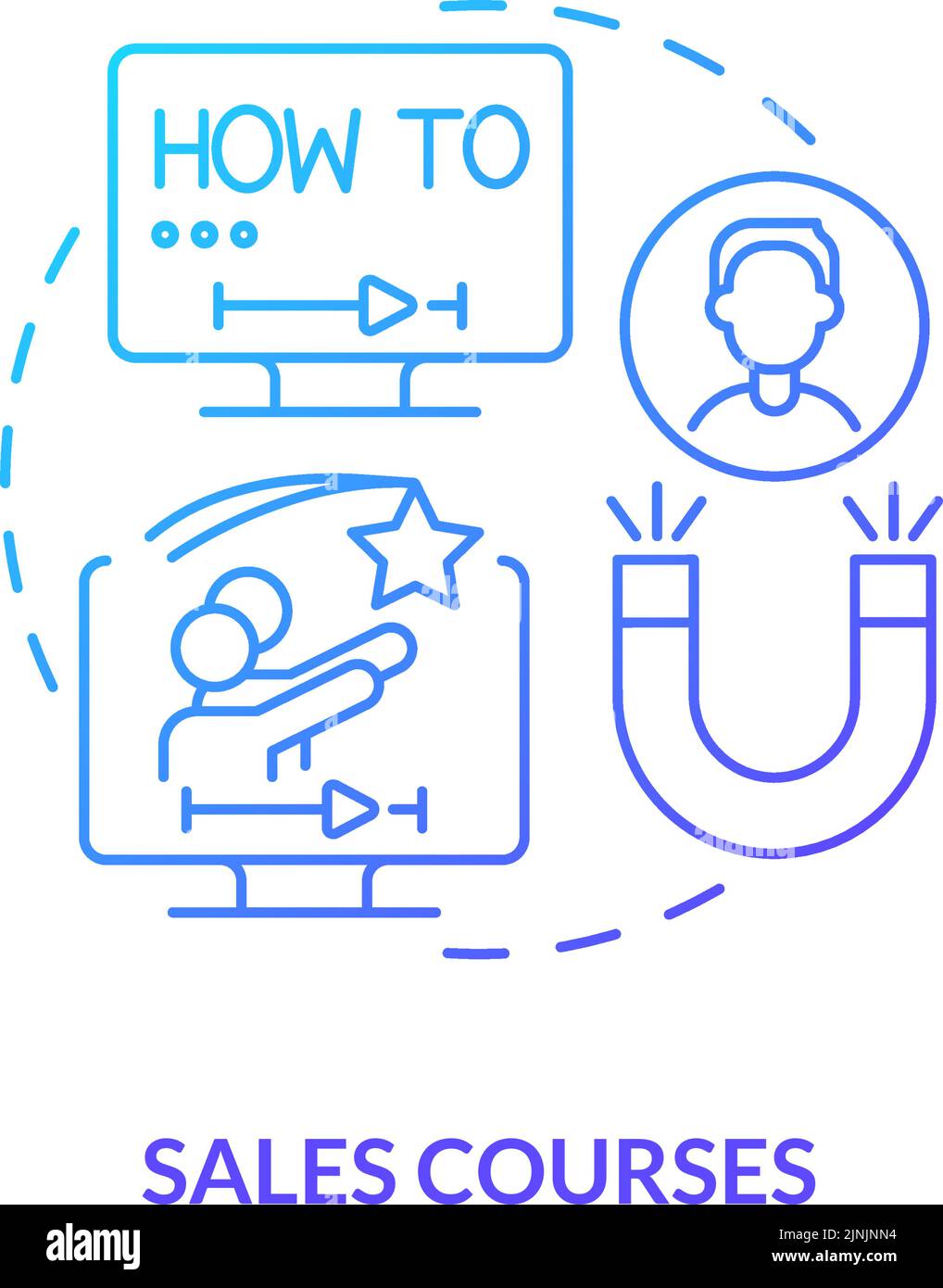 Sales courses blue gradient concept icon Stock Vector Image & Art - Alamy