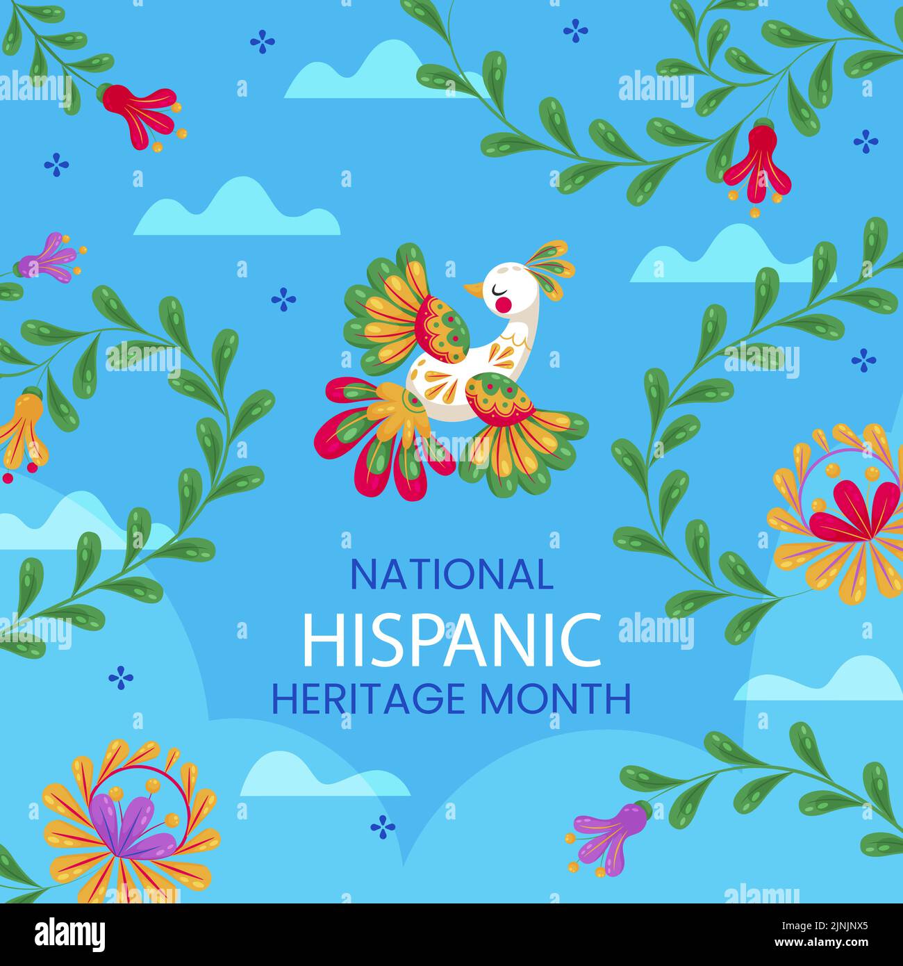 Flat Illustration For National Hispanic Heritage Month Vector