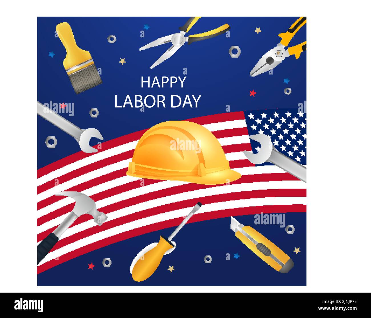 Realistic illustration for labor day celebration Vector illustration ...