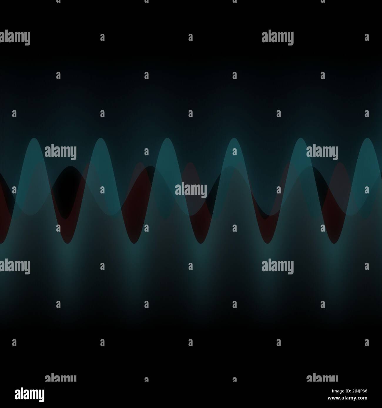 Illustration of multiple waves oscillating or overlapping by many small ...