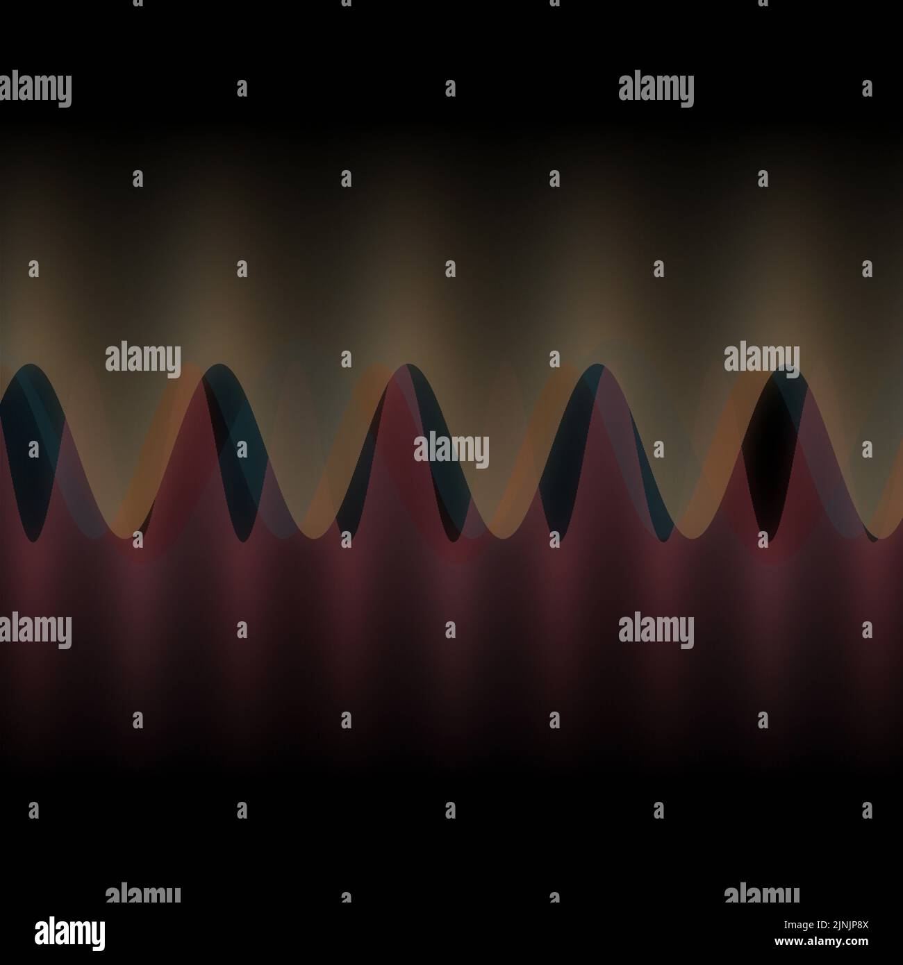 Illustration of multiple waves oscillating or overlapping by many small ...