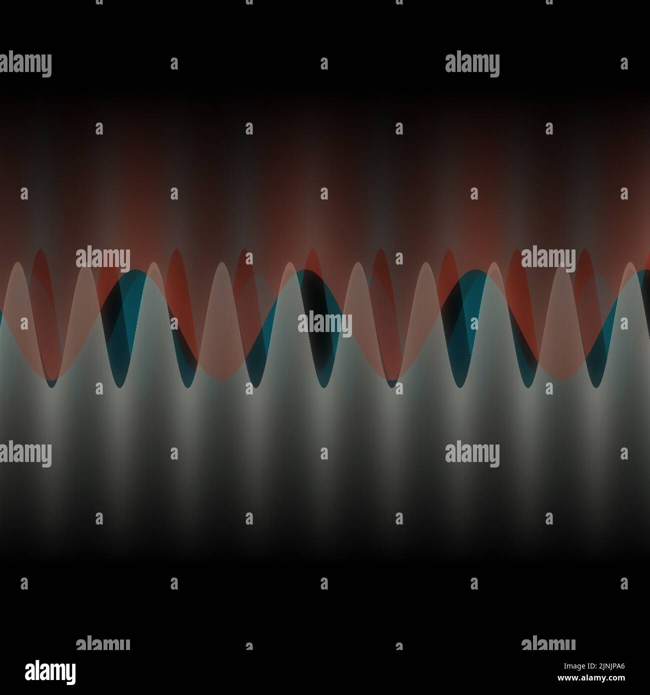 Illustration of multiple waves oscillating or overlapping by many small ...