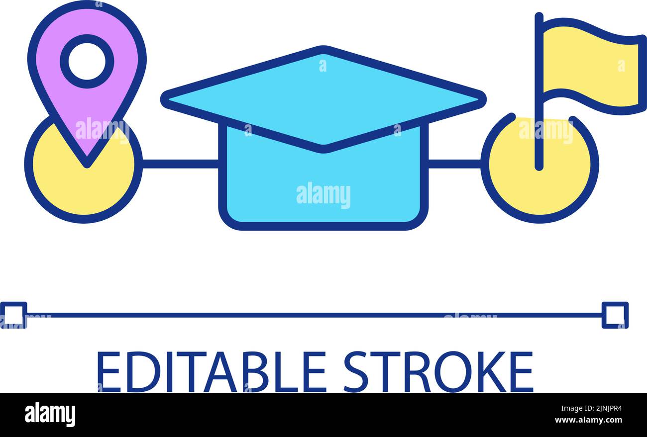 Academic goal setting RGB color icon Stock Vector Image & Art - Alamy