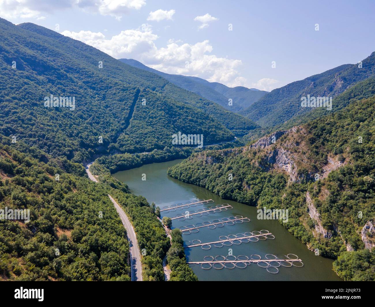 Aerial view of Krichim Reservoir, Rhodopes Mountain, Plovdiv Region ...