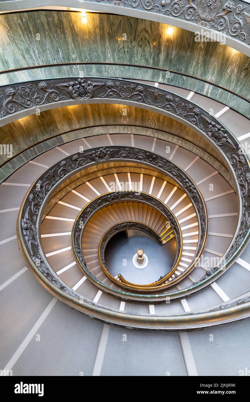 The exit stairs of Vatican Museums Stock Photo - Alamy
