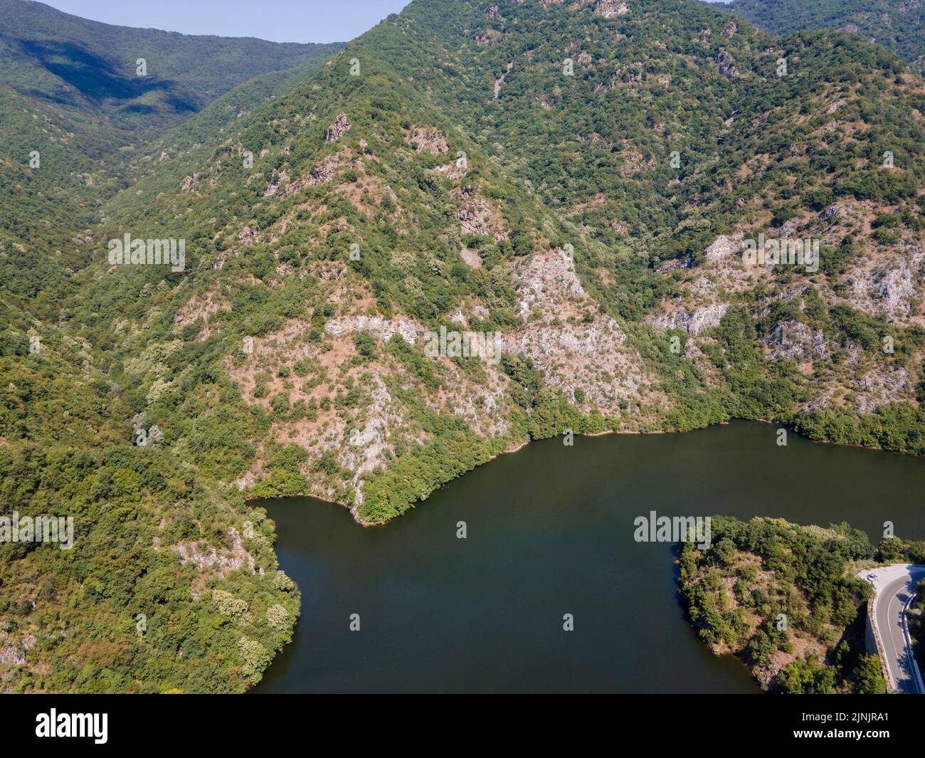 Aerial view of Krichim Reservoir, Rhodopes Mountain, Plovdiv Region ...