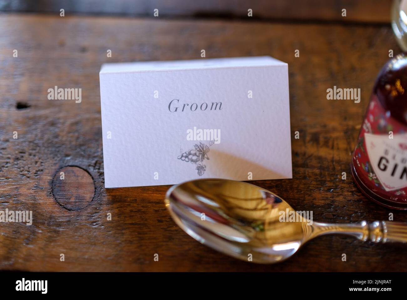Wedding name cards Stock Photo - Alamy
