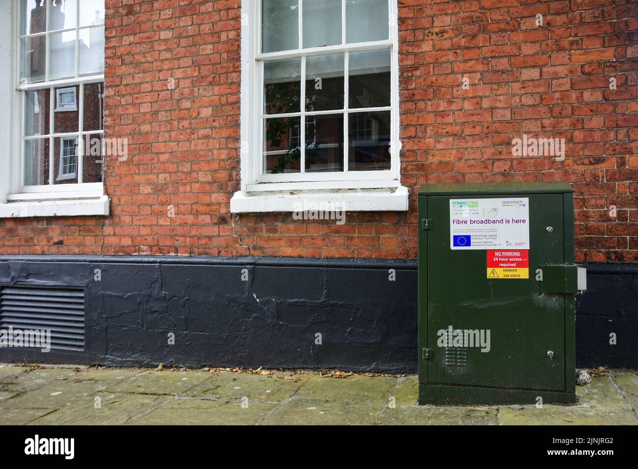 Chester, UK: Jul 3, 2022: An Openreach roadside telecoms distribution ...