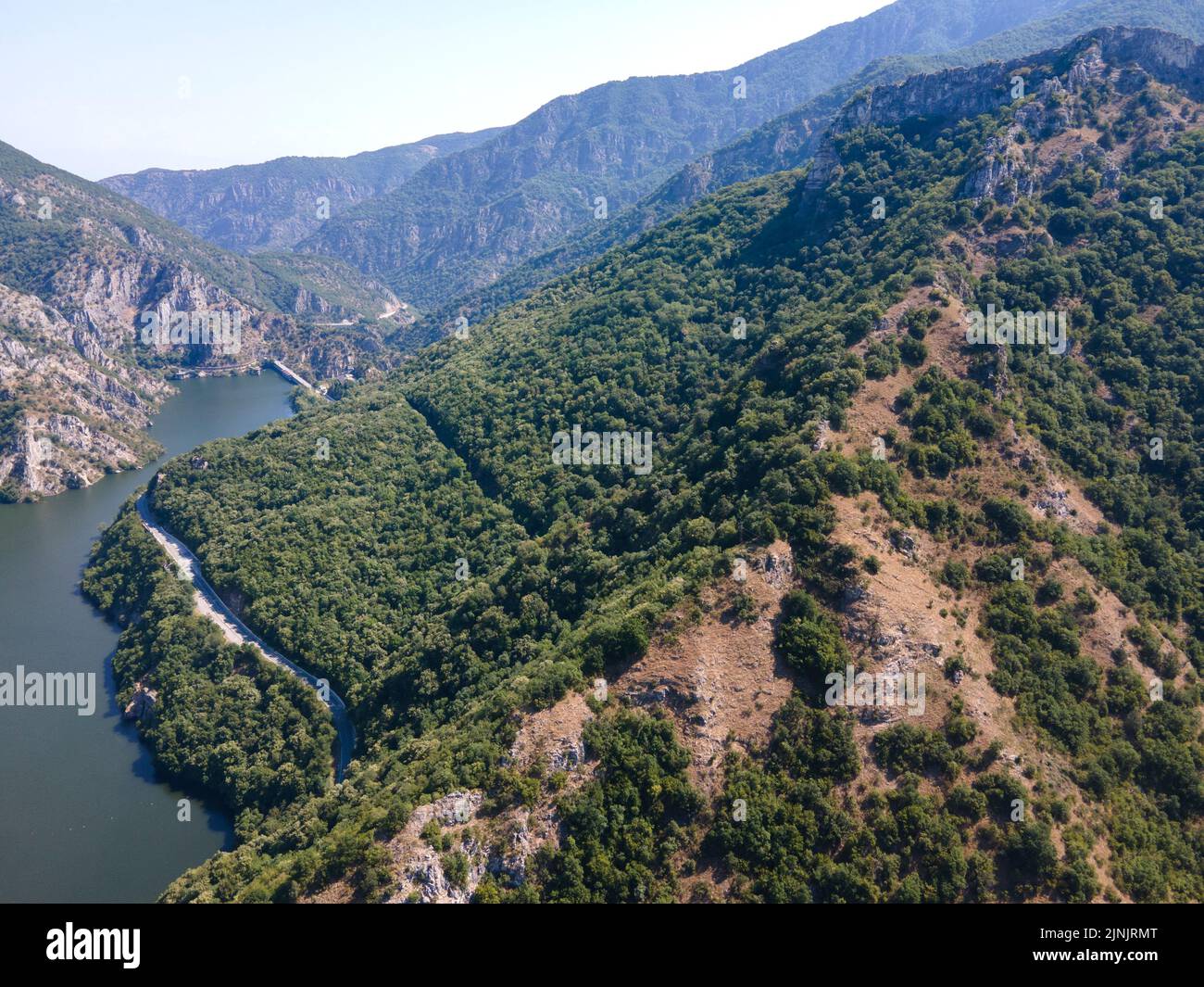 Aerial view of Krichim Reservoir, Rhodopes Mountain, Plovdiv Region ...