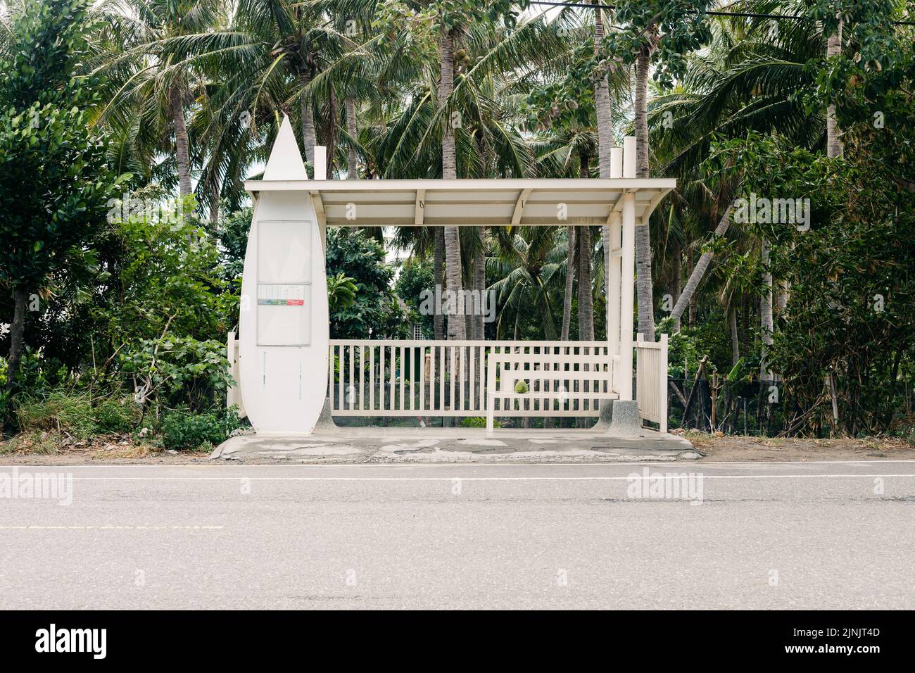 A white bust stop at Kenting National Park in Taiwan Stock Photo - Alamy