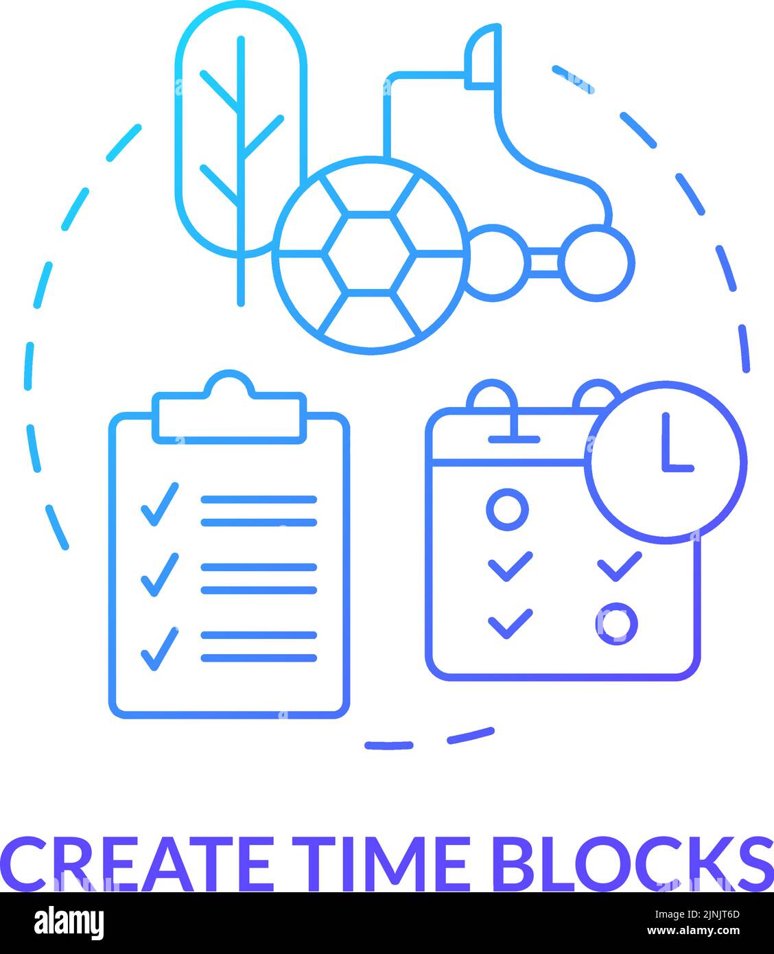 Create time blocks blue gradient concept icon Stock Vector Image & Art ...