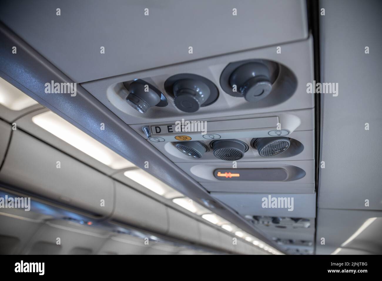 An air conditioning system of an airplane overhead regulator to control ...