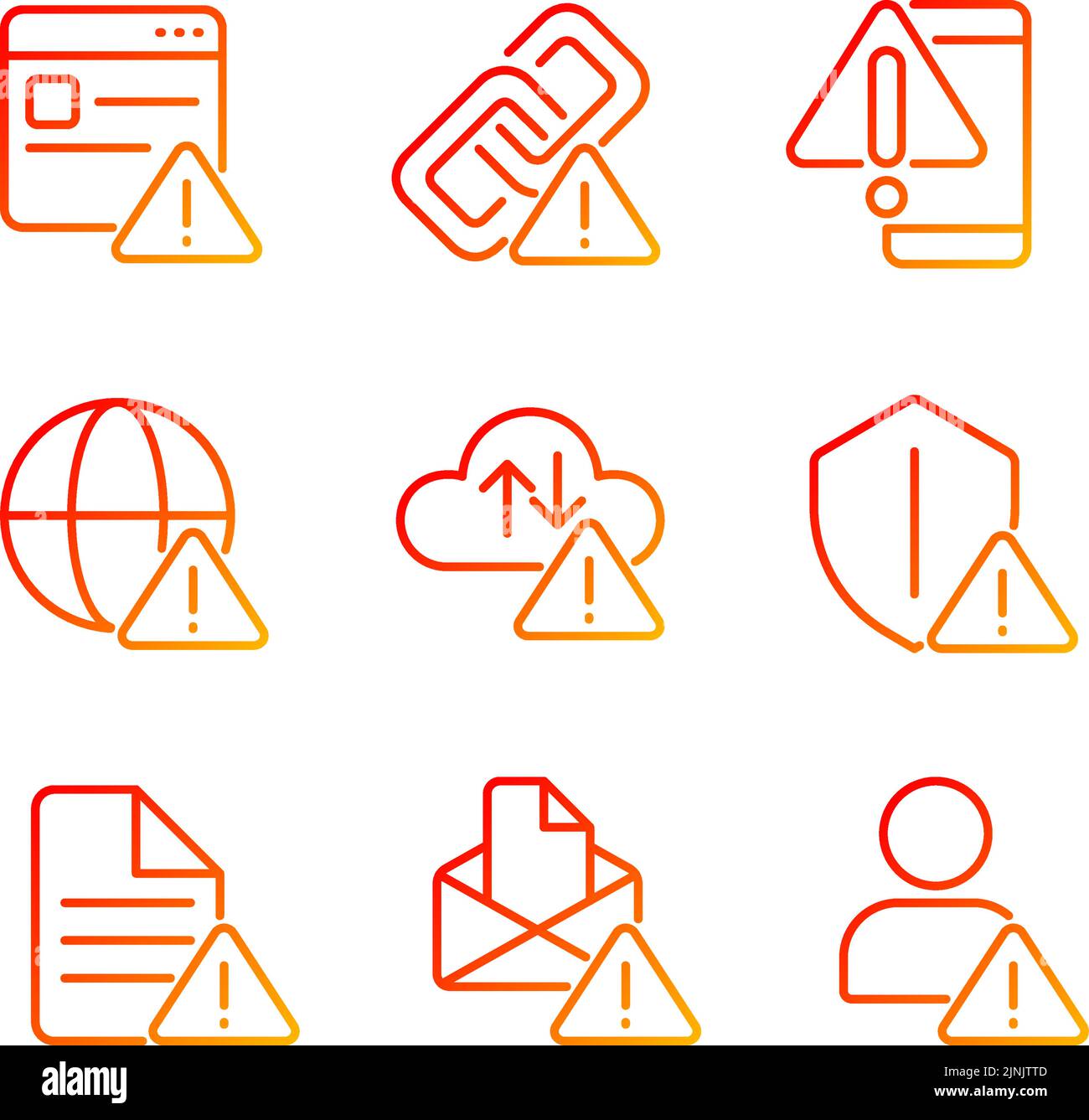 Network connect issues pixel perfect gradient linear vector icons set Stock Vector Image & Art ...