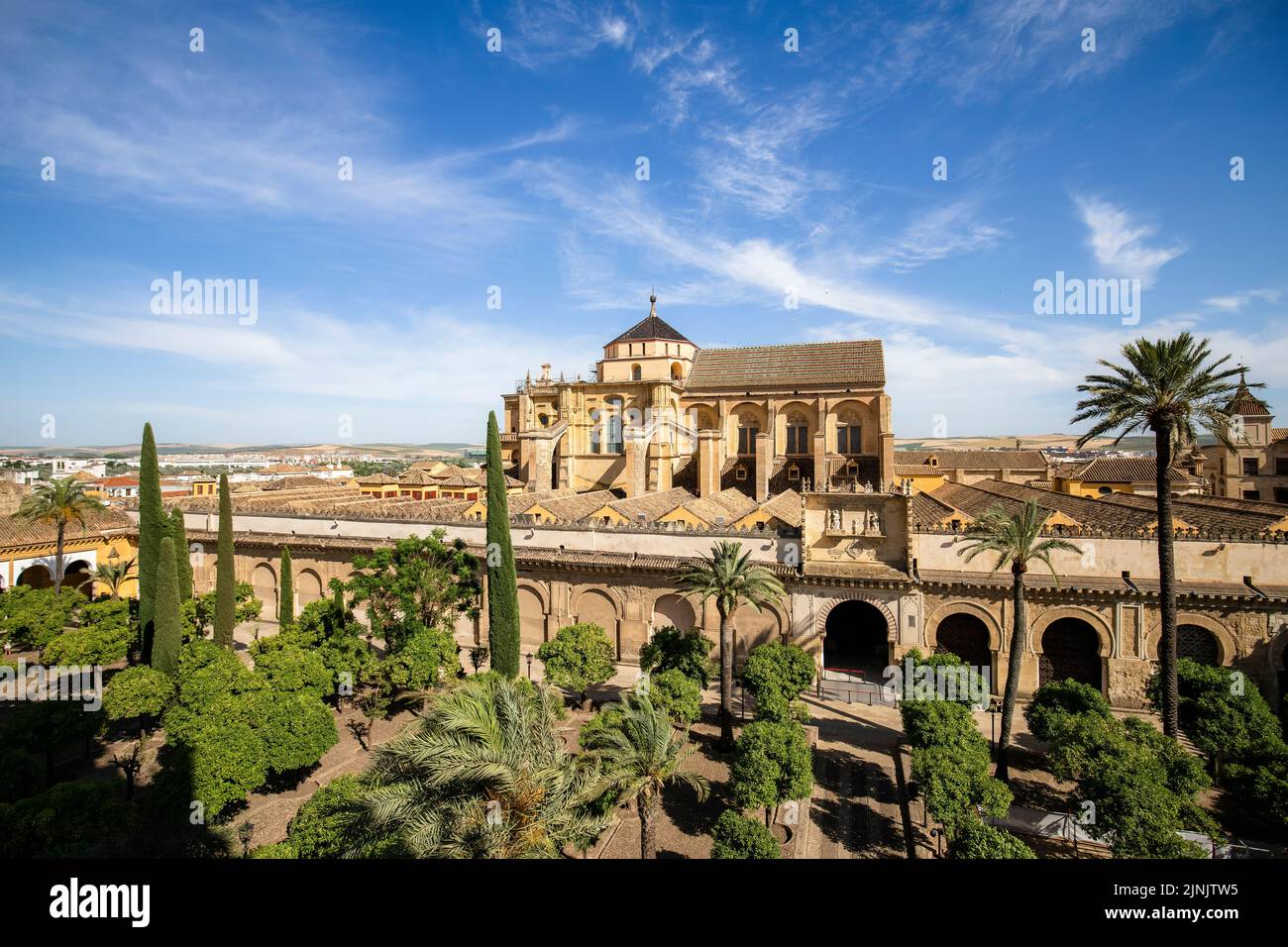 Exterior view of the Mosque-Cathedral, Great Mosque of Cordoba, Spain ...