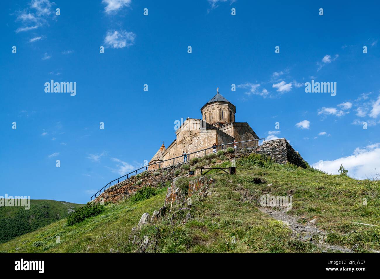 Gergeti Trinity Church in Northern Georgia Stock Photo - Alamy
