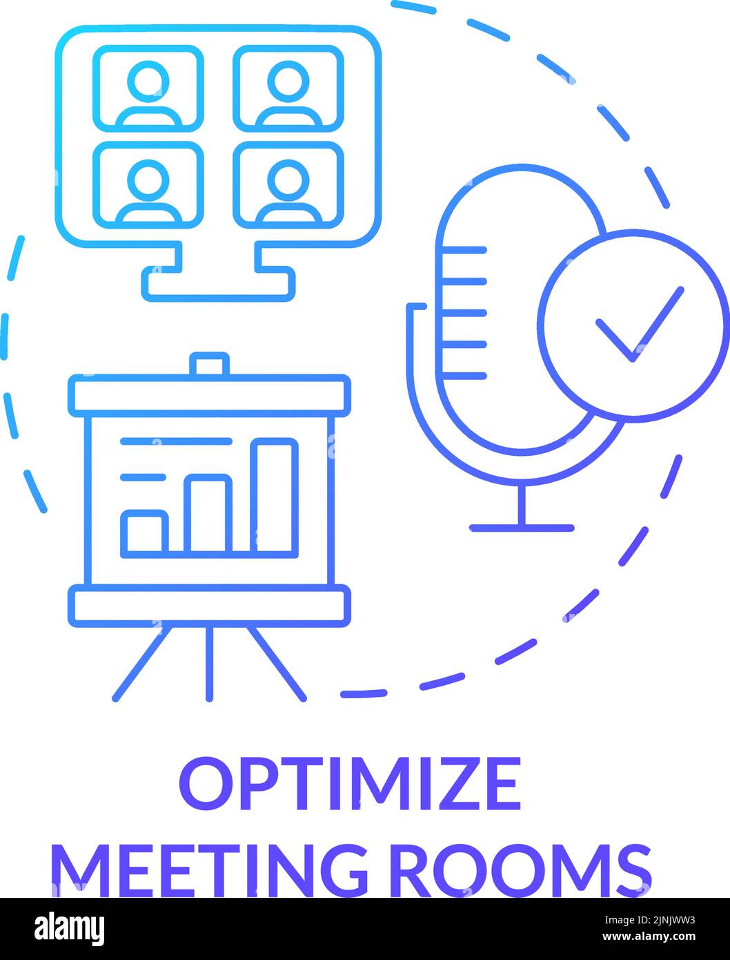 Hybrid work conference room Stock Vector Images - Alamy