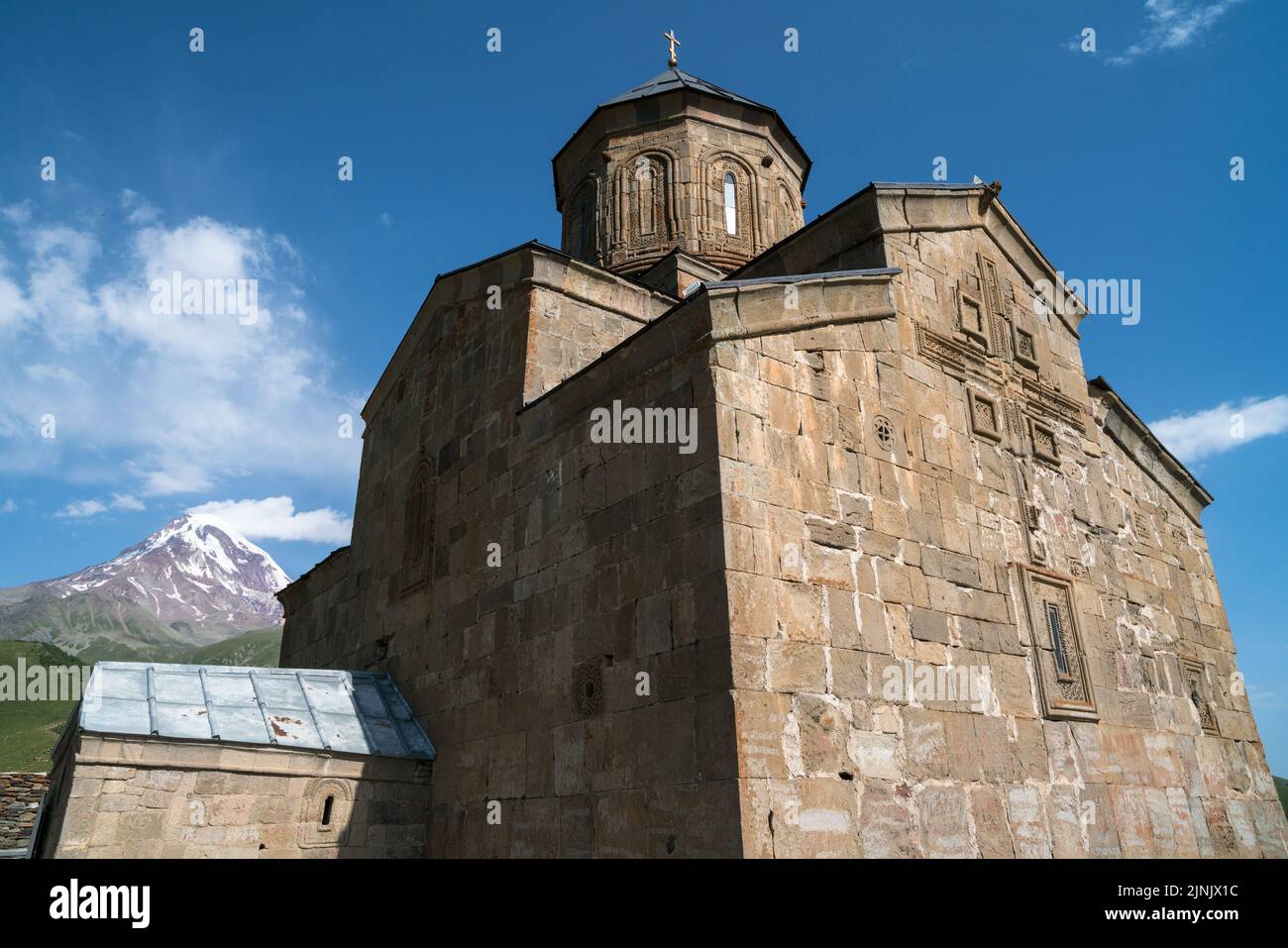 Gergeti Trinity Church in Northern Georgia Stock Photo - Alamy