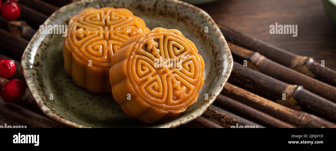 Delicious Cantonese moon cake for Mid-Autumn Festival food mooncake on ...