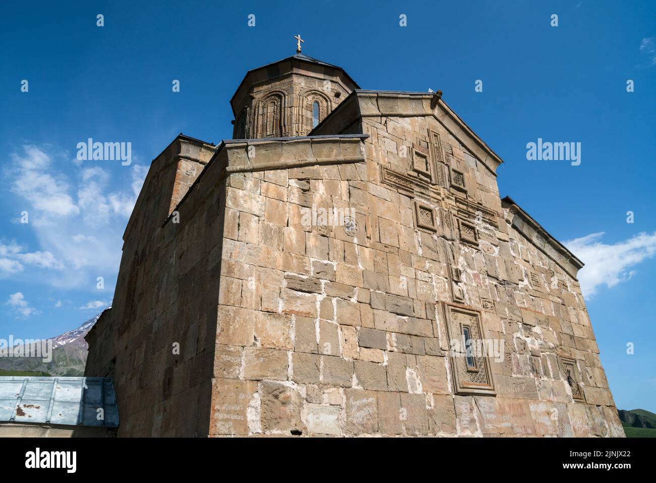 Gergeti Trinity Church in Northern Georgia Stock Photo - Alamy