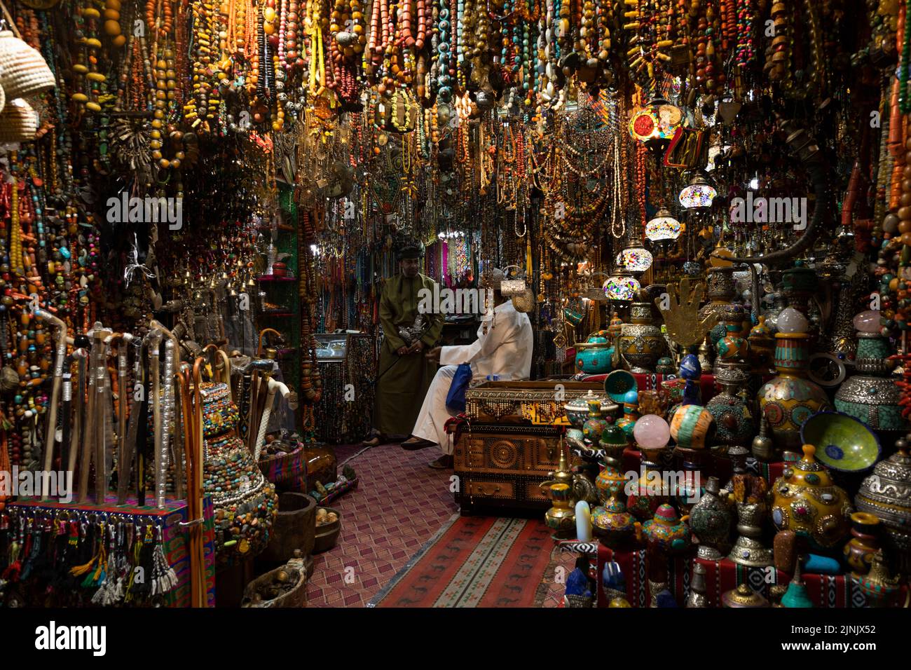 Antique and handicraft shop inside Muttrah Souq in Muscat, Oman ...