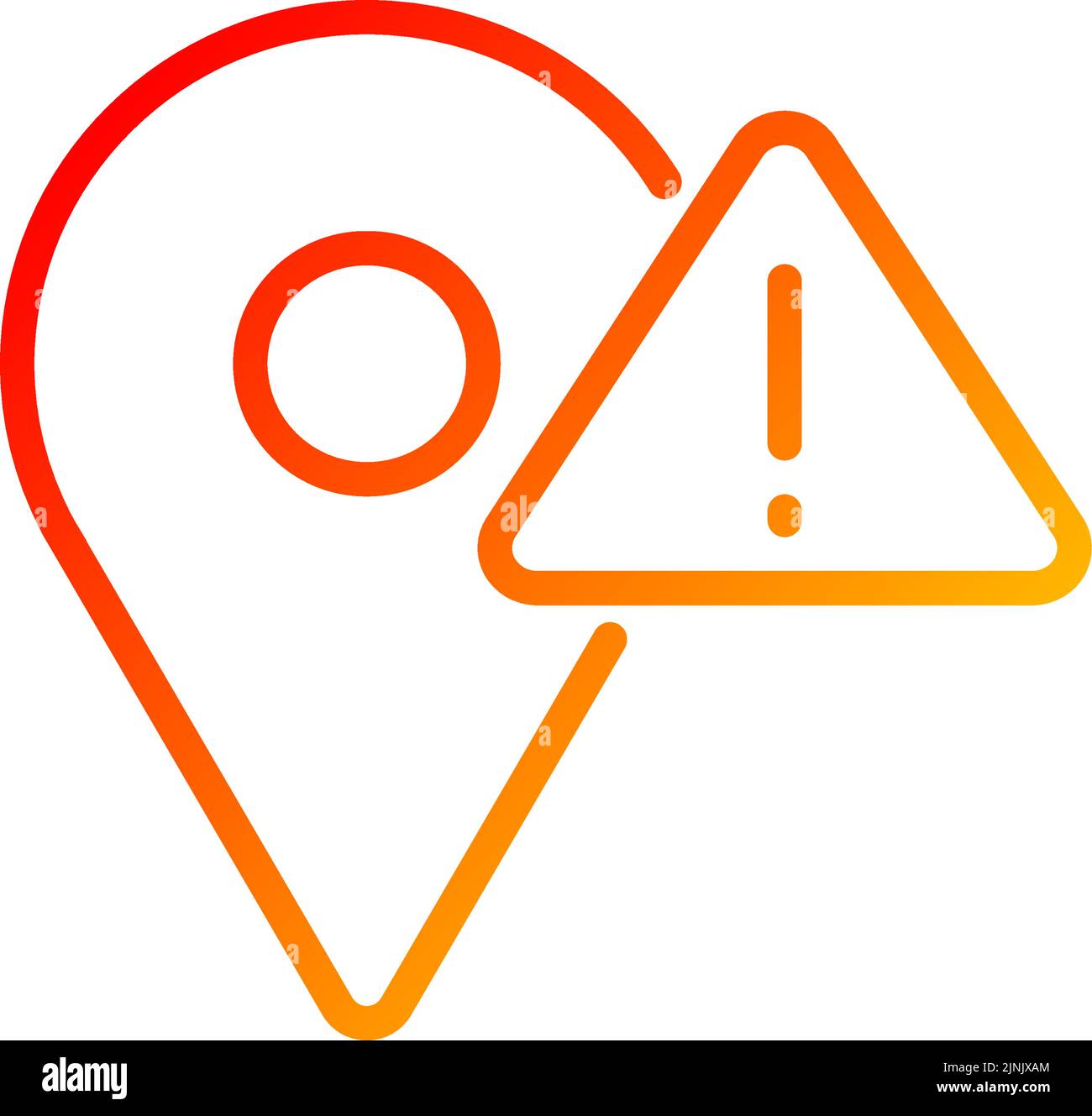 Location error pixel perfect gradient linear vector icon Stock Vector ... Location error pixel perfect gradient linear vector icon Stock Vector ...